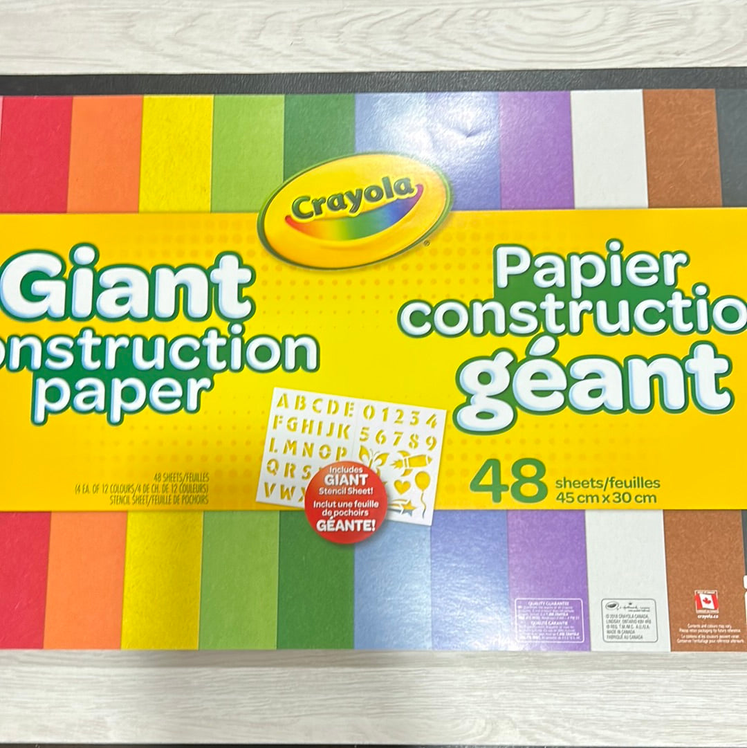 Crayola Giant Construction Paper & Stencil Set – NORTHERN BOOKWORMS